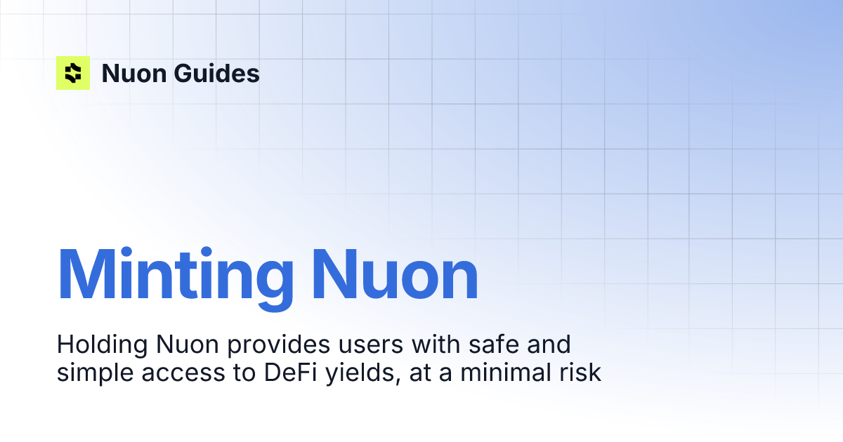 Minting Nuon | Nuon Guides