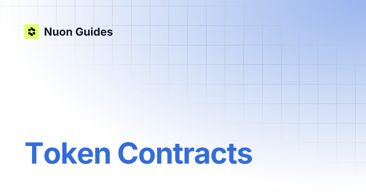 Token Contracts | Nuon Guides